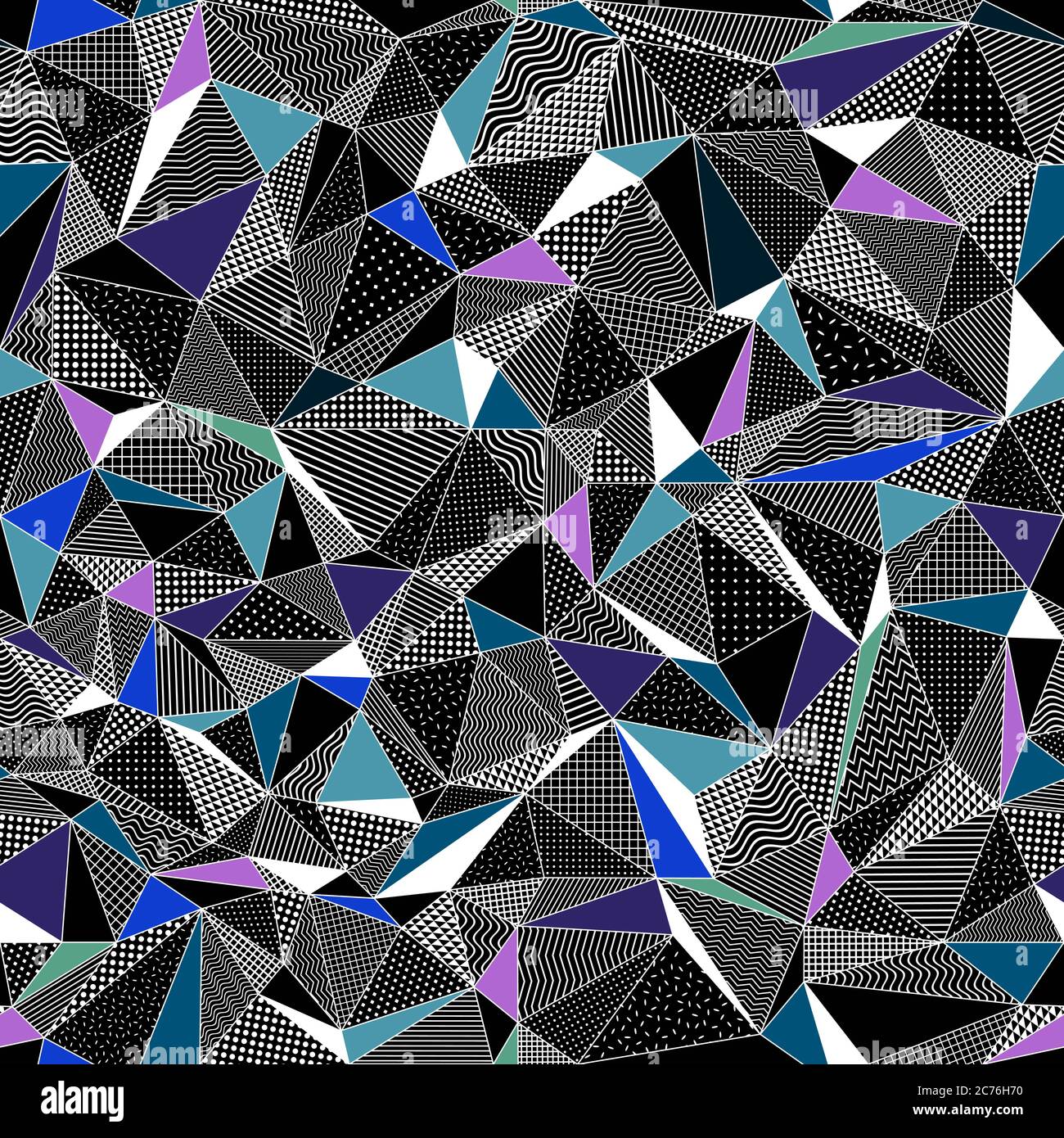 Geometric low poly triangle seamless pattern Stock Vector Image & Art ...