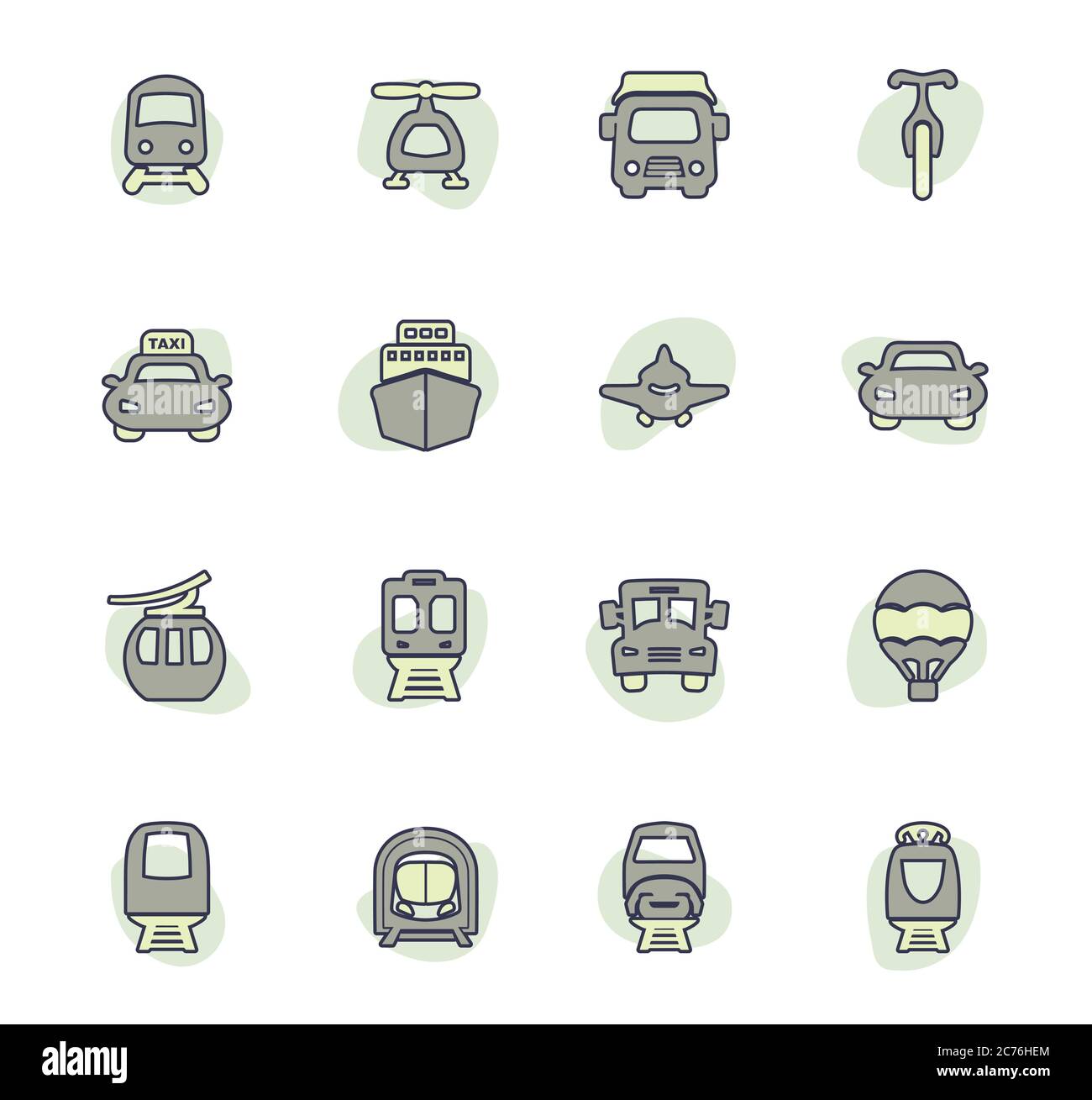 Public transport icons set Stock Vector Image & Art - Alamy