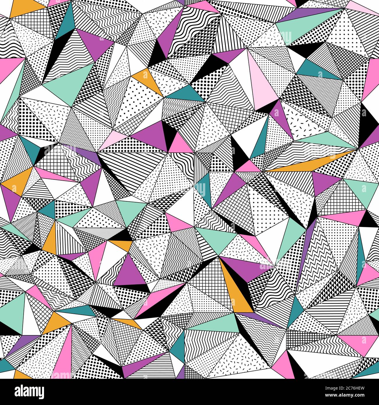 Geometric low poly triangle seamless pattern Stock Vector Image & Art ...