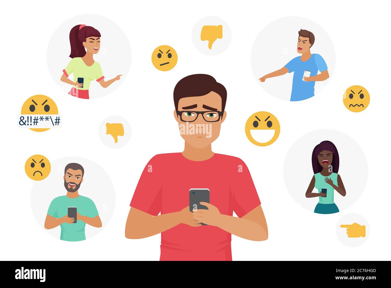 Young people abuse Stock Vector Images - Alamy