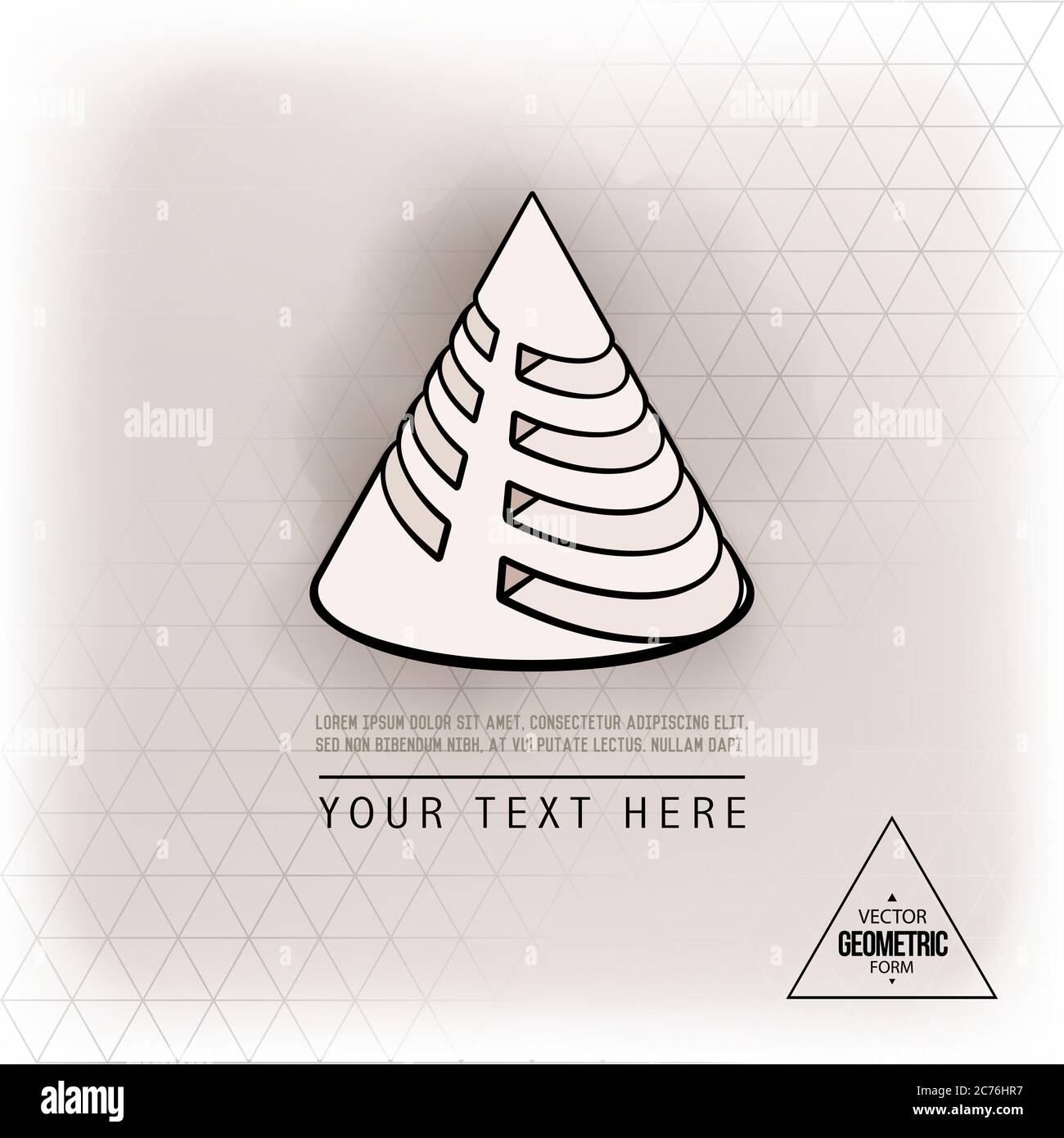 Vector geometric figure cone logo design Stock Vector Image & Art - Alamy