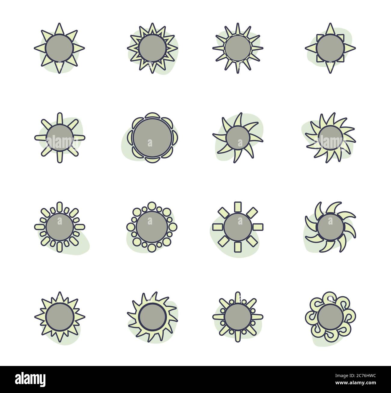 Set of sun icons Stock Vector Image & Art - Alamy