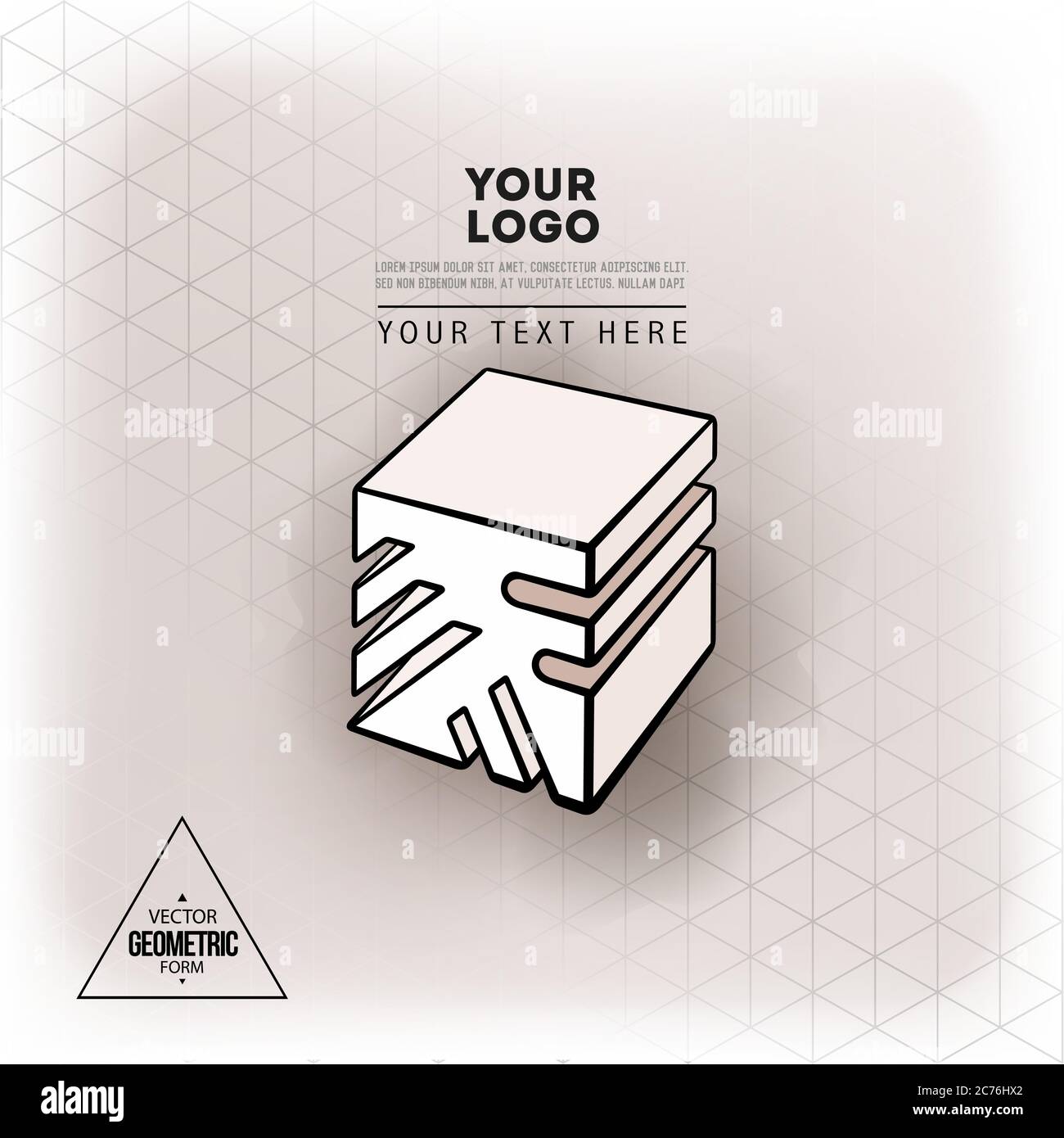 Vector geometric figure cube logo design Stock Vector Image & Art - Alamy