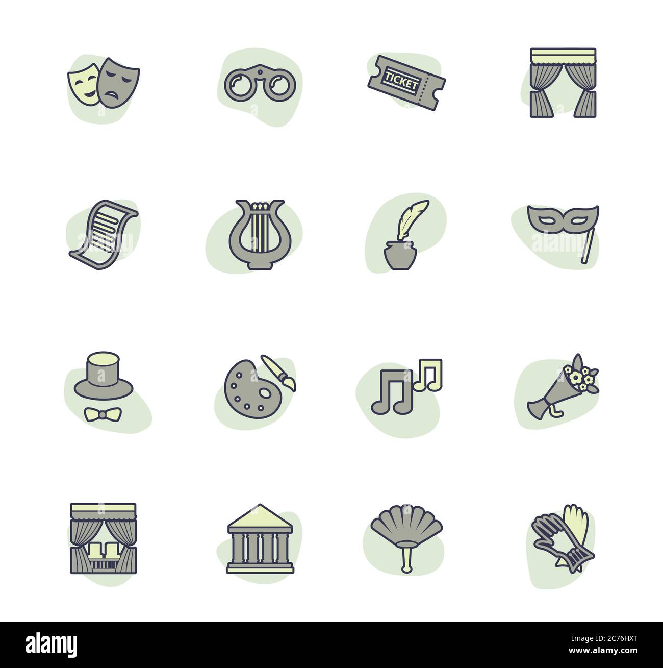 Theater icons set Stock Vector Image & Art - Alamy