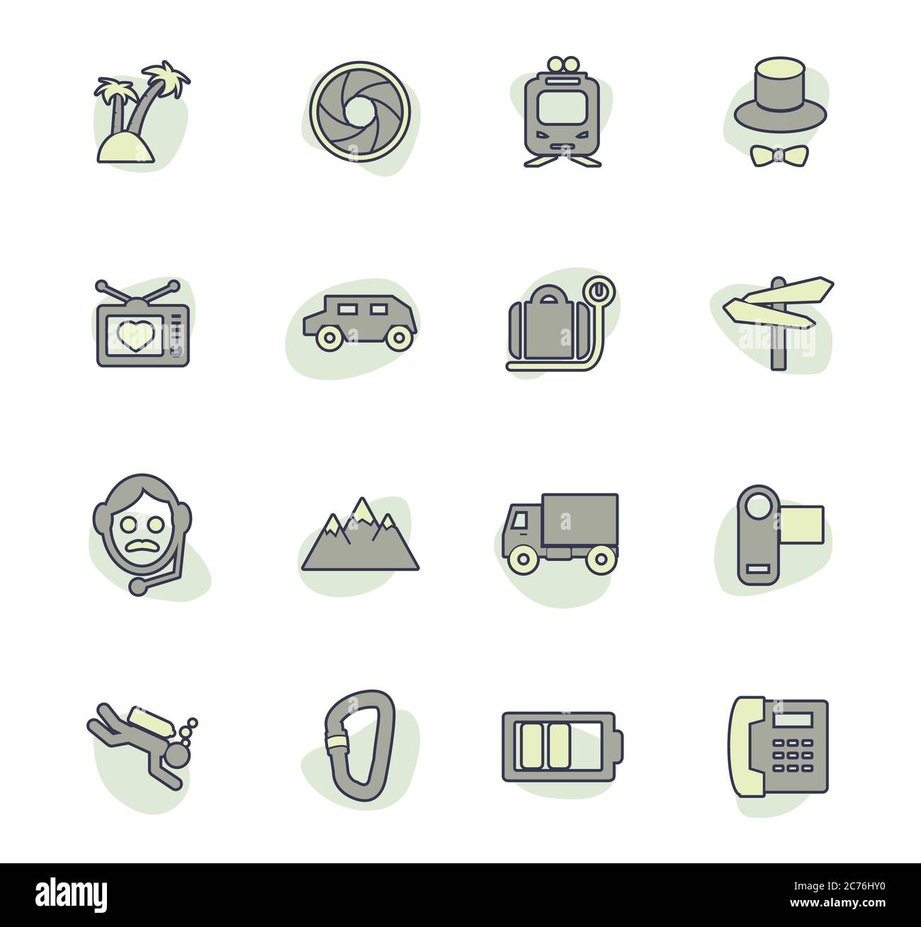 Travel icons set Stock Vector Image & Art - Alamy