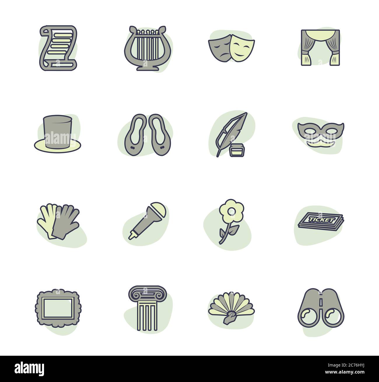 Theater icons set Stock Vector Image & Art - Alamy