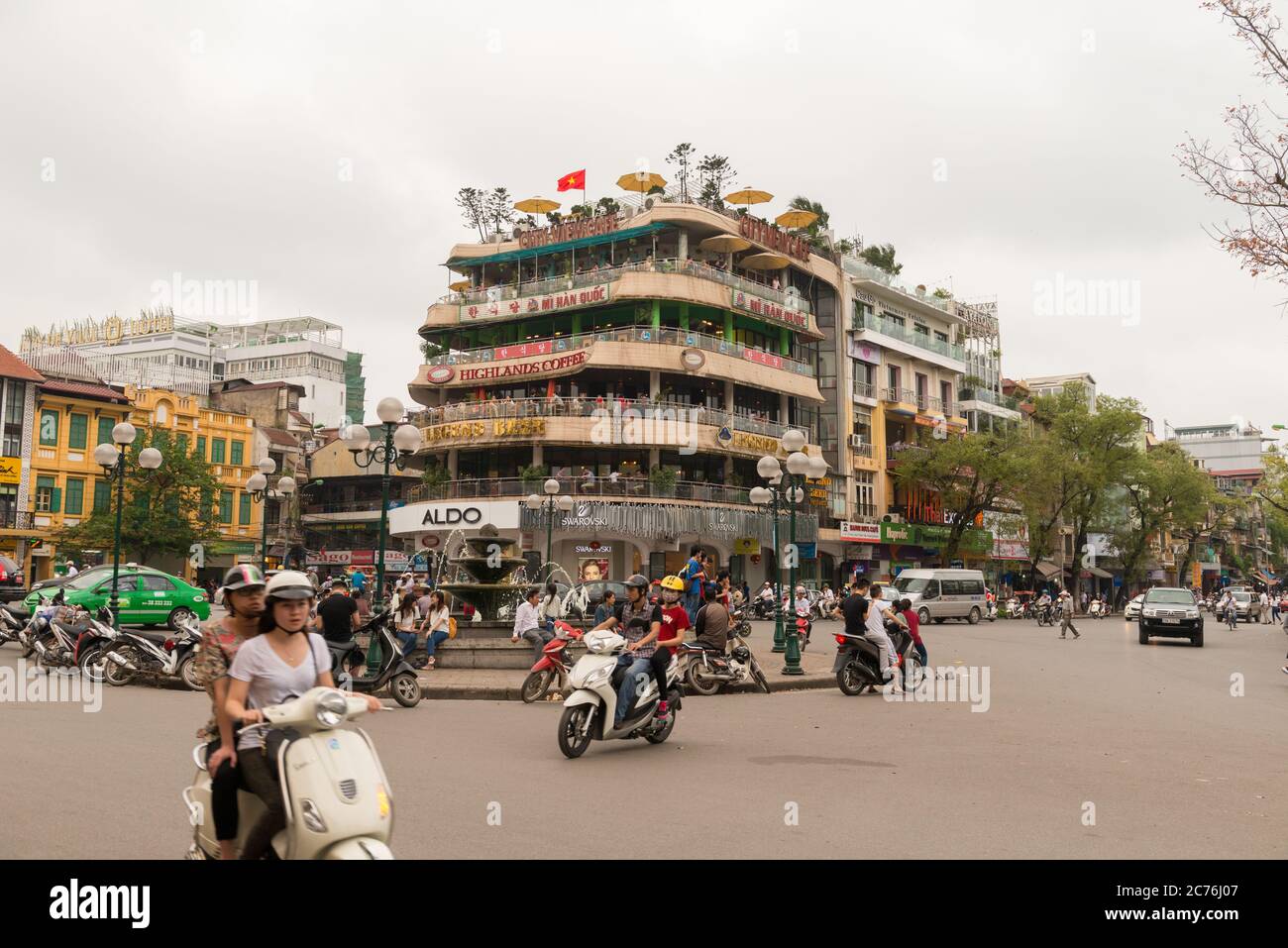 Hanoi city street scene Stock Photo - Alamy