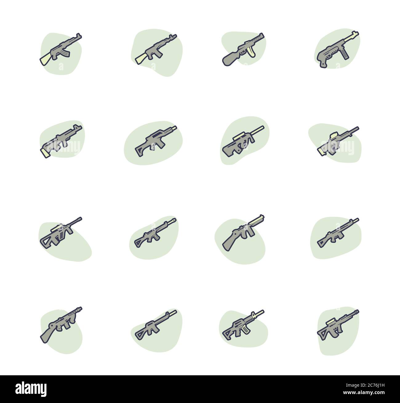 Set of hand weapons Stock Vector Image & Art - Alamy