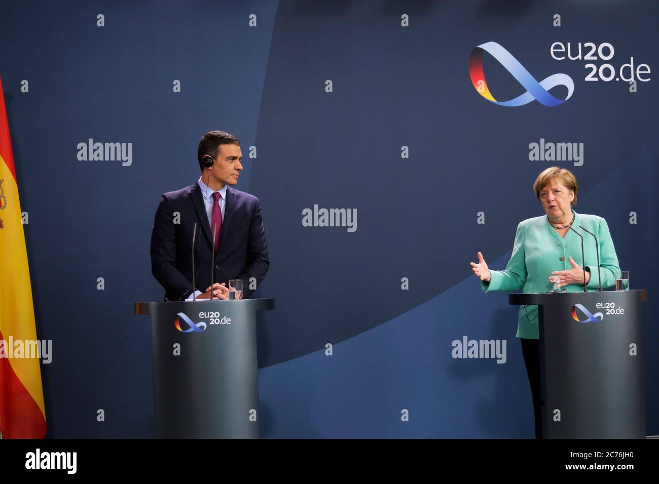 Berlin, Germany. 14th July, 2020. German Chancellor Angela Merkel (CDU ...