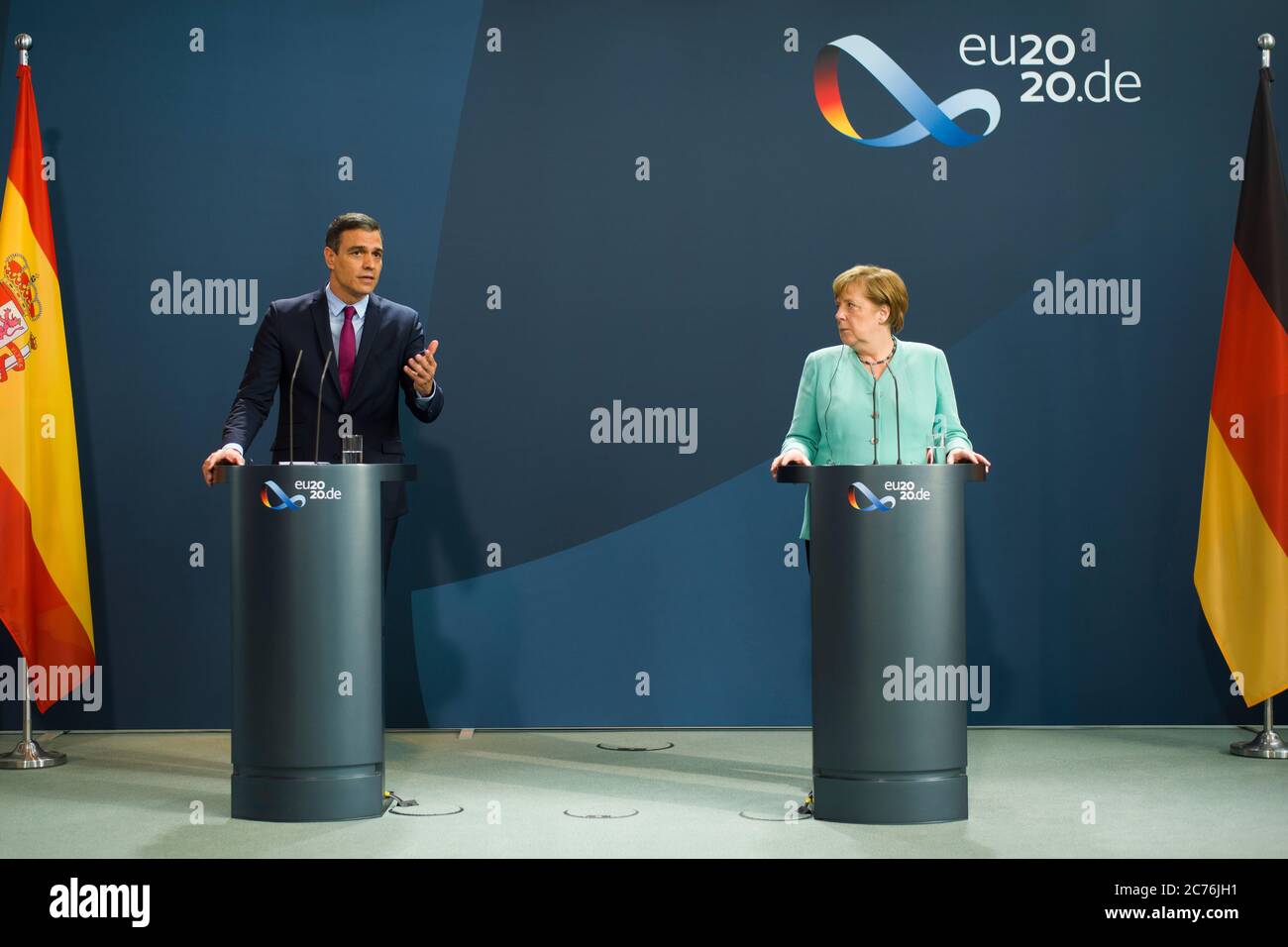 Berlin, Germany. 14th July, 2020. German Chancellor Angela Merkel (CDU ...