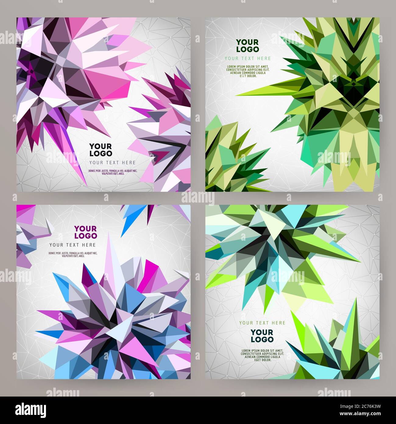Set of vector modern abstract cards Stock Vector Image & Art - Alamy