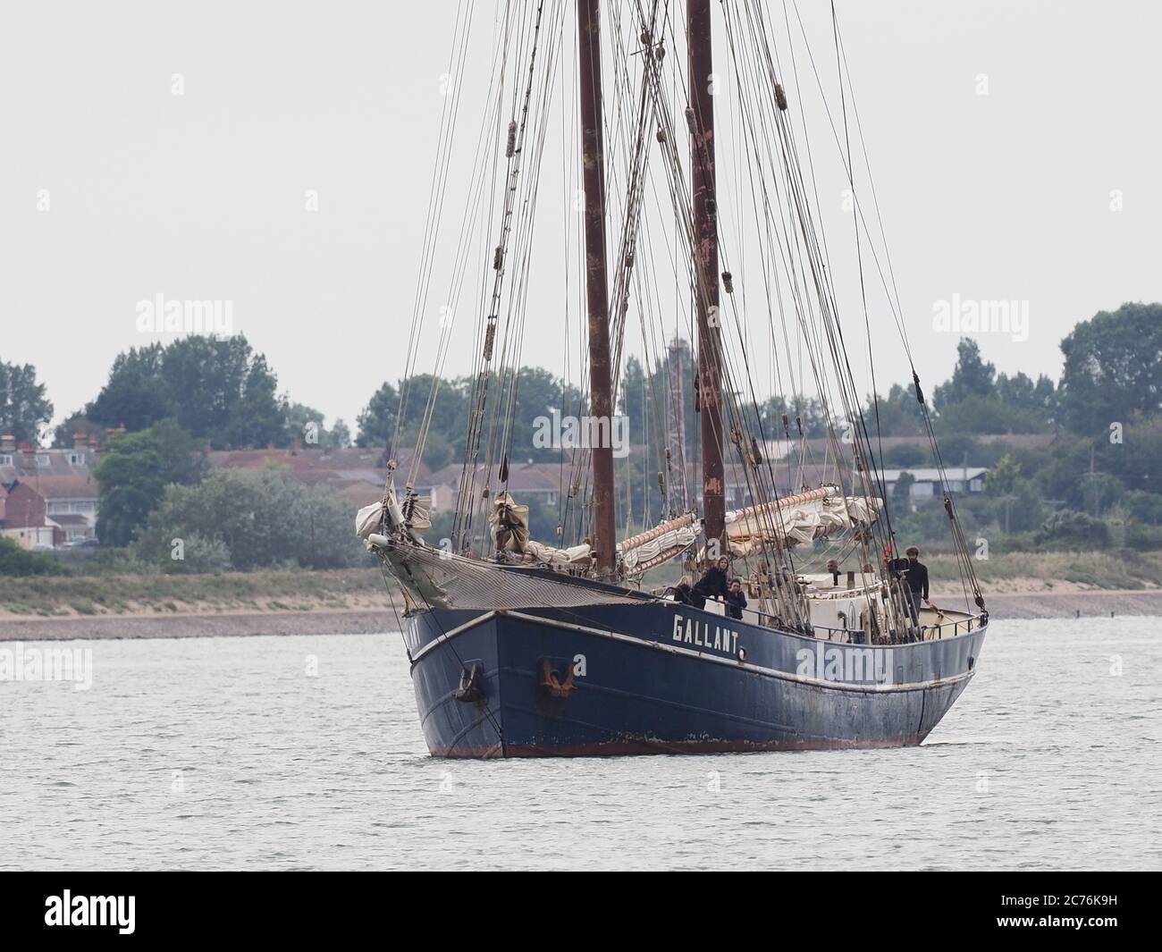Queenborough, Kent, UK. 14th July, 2020. Eco friendly Dutch built ...