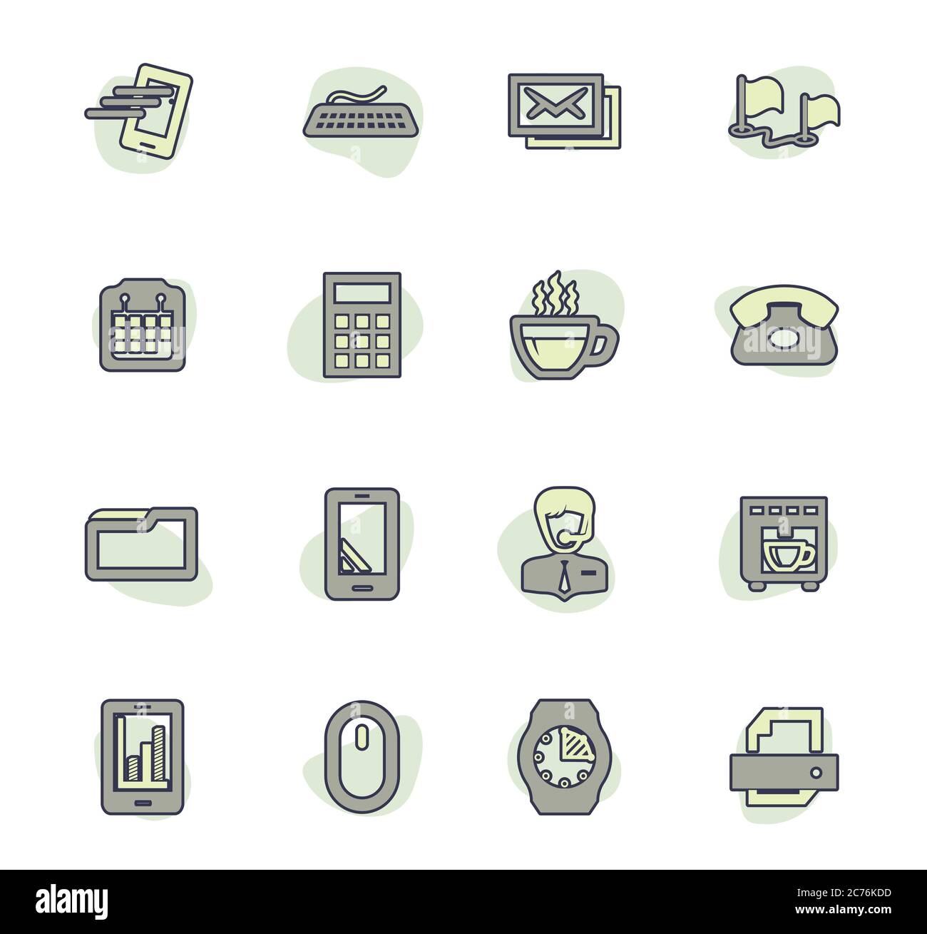 Office icons set Stock Vector Image & Art - Alamy