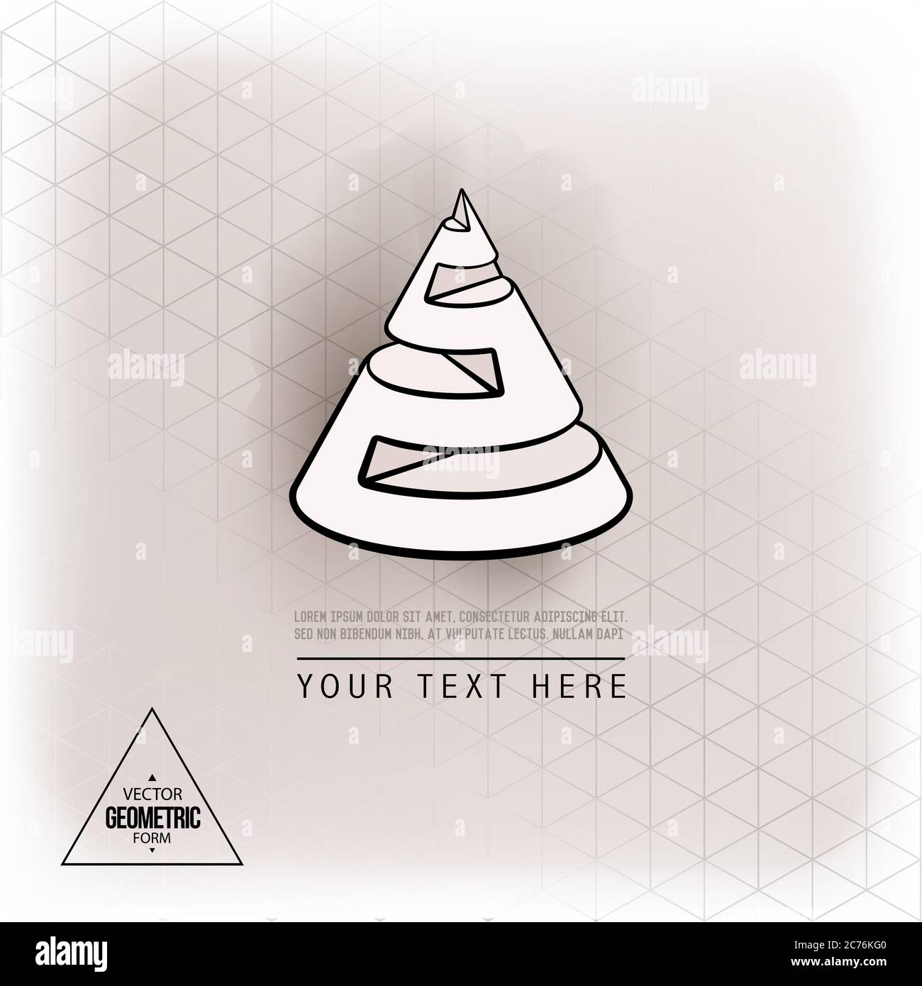 Vector geometric figure cone logo design Stock Vector Image & Art - Alamy