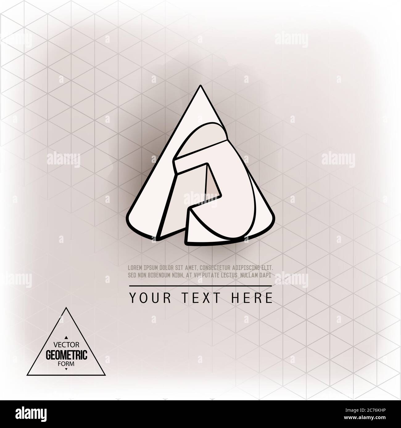 Vector geometric figure cone logo design Stock Vector Image & Art - Alamy