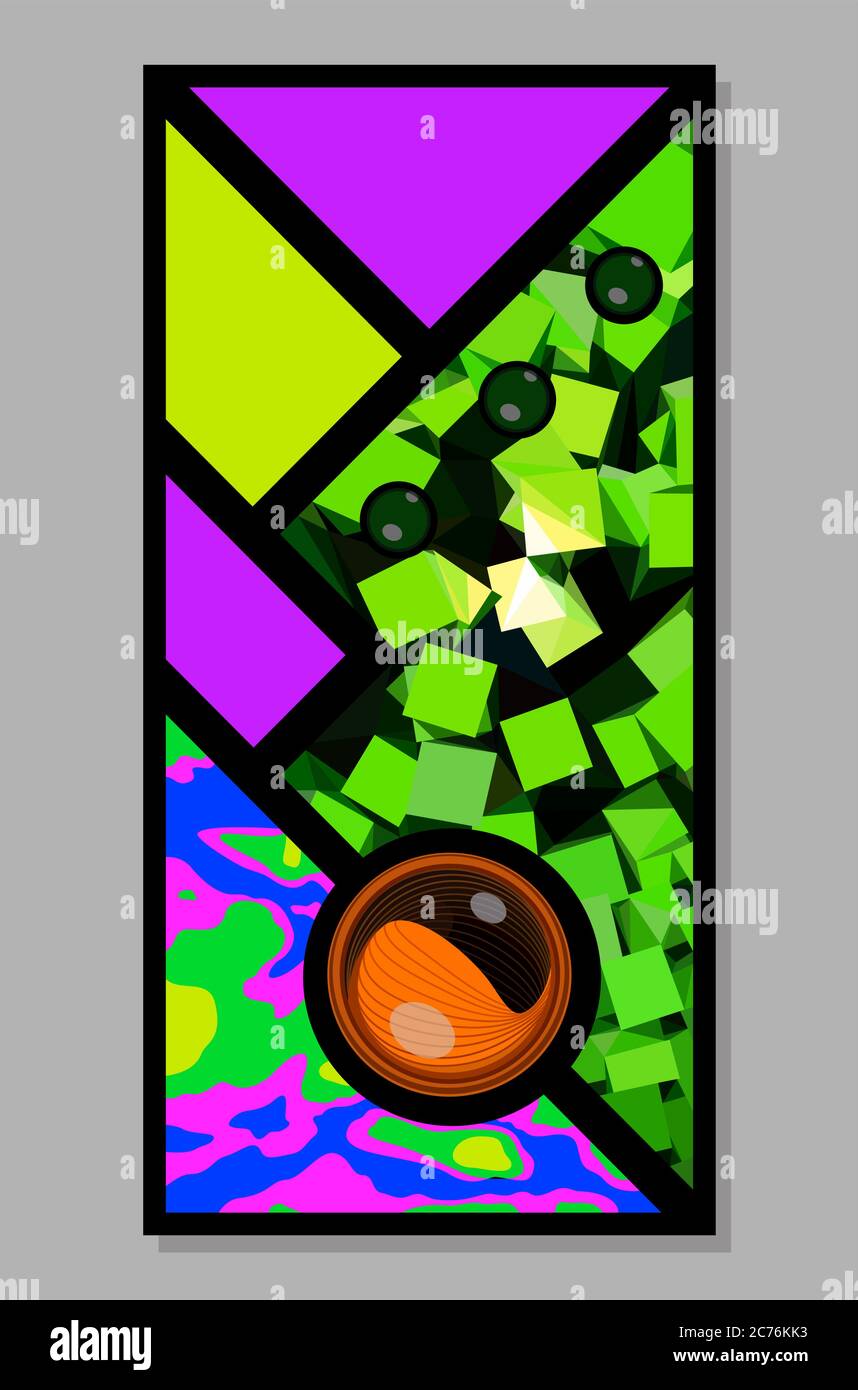 Abstract fluorescent bright colors banner design Stock Vector Image ...