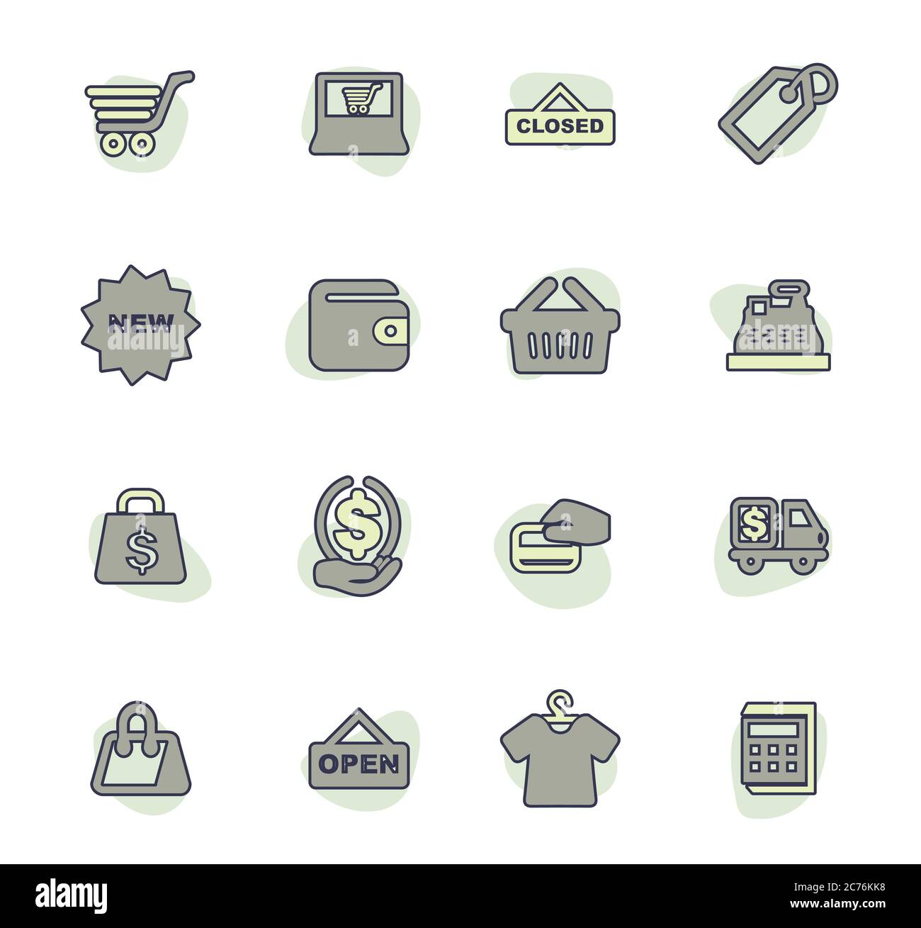 Shop icons set Stock Vector Image & Art - Alamy