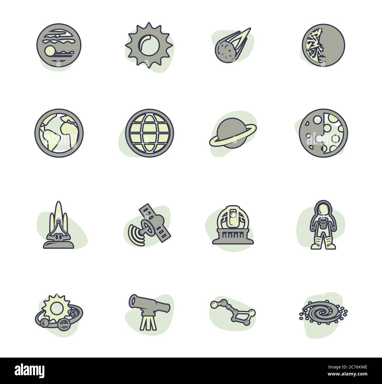 Space icons set Stock Vector Image & Art - Alamy
