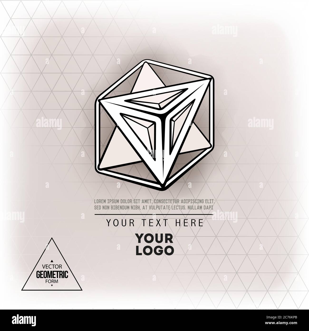 Vector geometric figure cube logo design Stock Vector Image & Art - Alamy