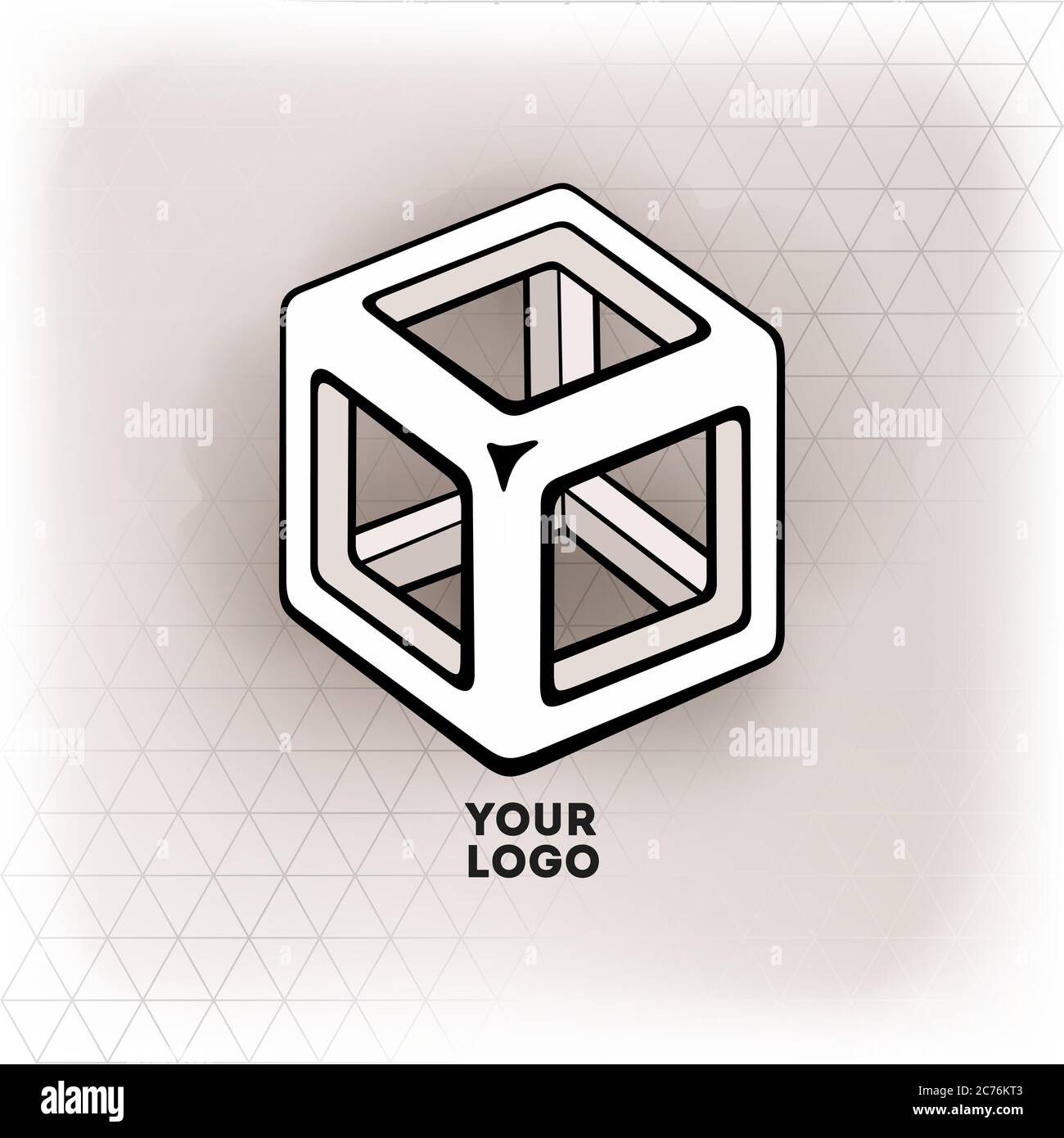 Vector geometric figure cube logo design Stock Vector Image & Art - Alamy