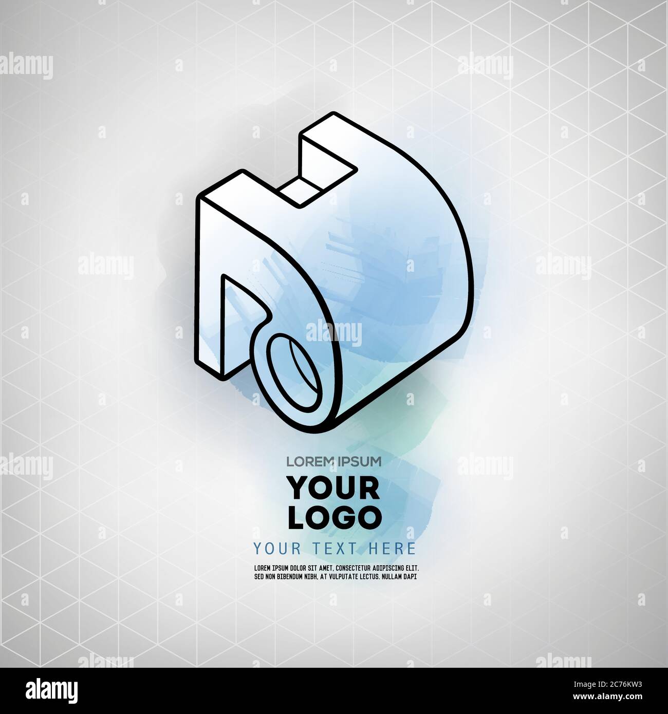Vector geometric figure cube logo design Stock Vector Image & Art - Alamy