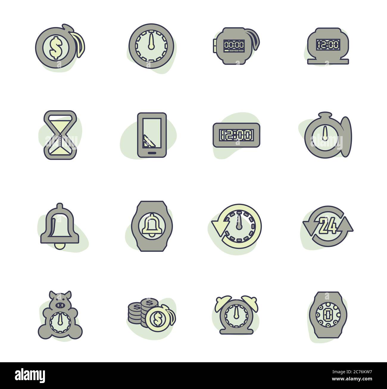 Time icons set Stock Vector Image & Art - Alamy
