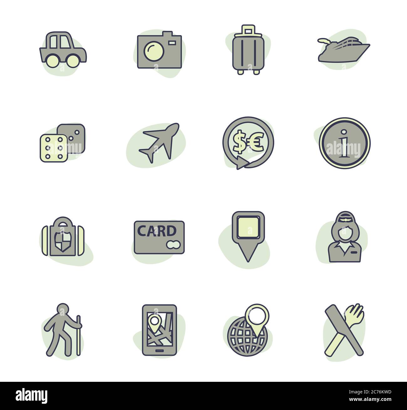 Travel icons set Stock Vector Image & Art - Alamy
