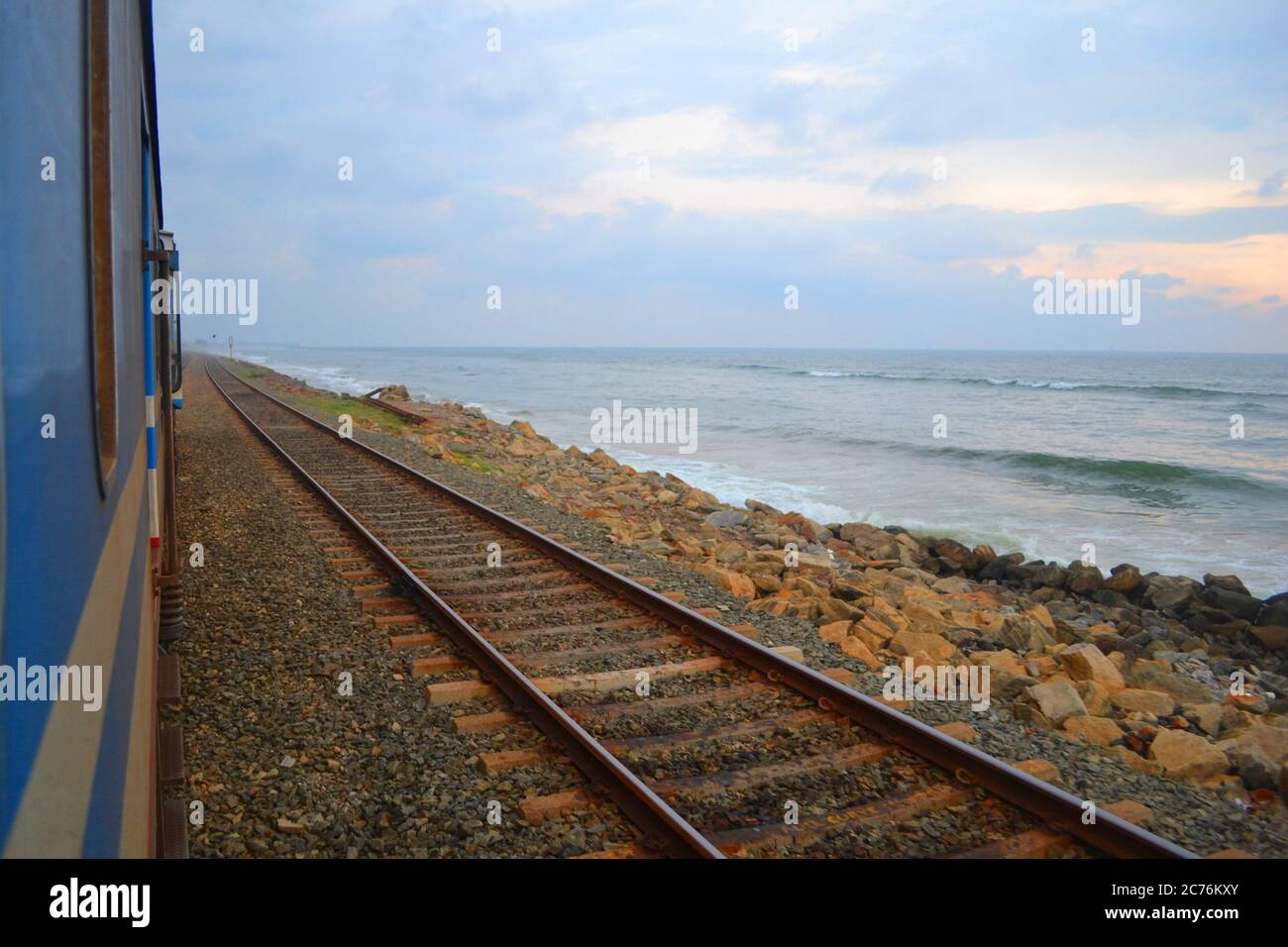 Railway on the beach, Sri Lanka Stock Photo - Alamy