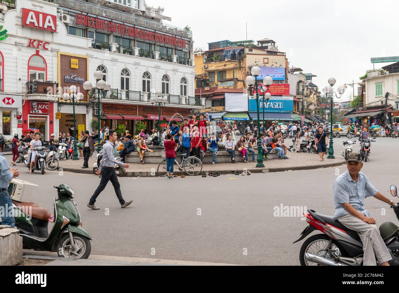Hanoi city street scene Stock Photo - Alamy