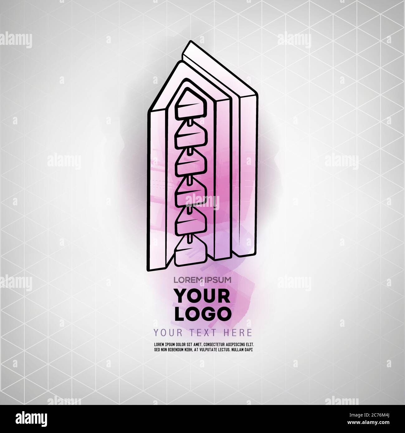 Vector geometric figure prism logo design Stock Vector Image & Art - Alamy