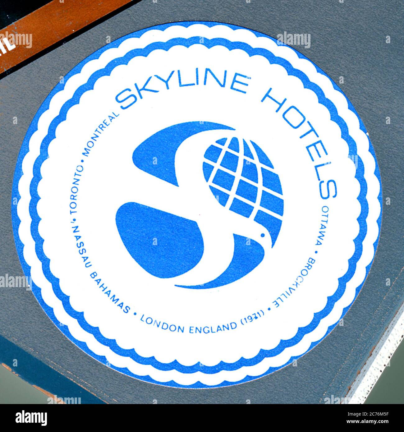 Retro Travel Decal, 1970s Stock Photo - Alamy
