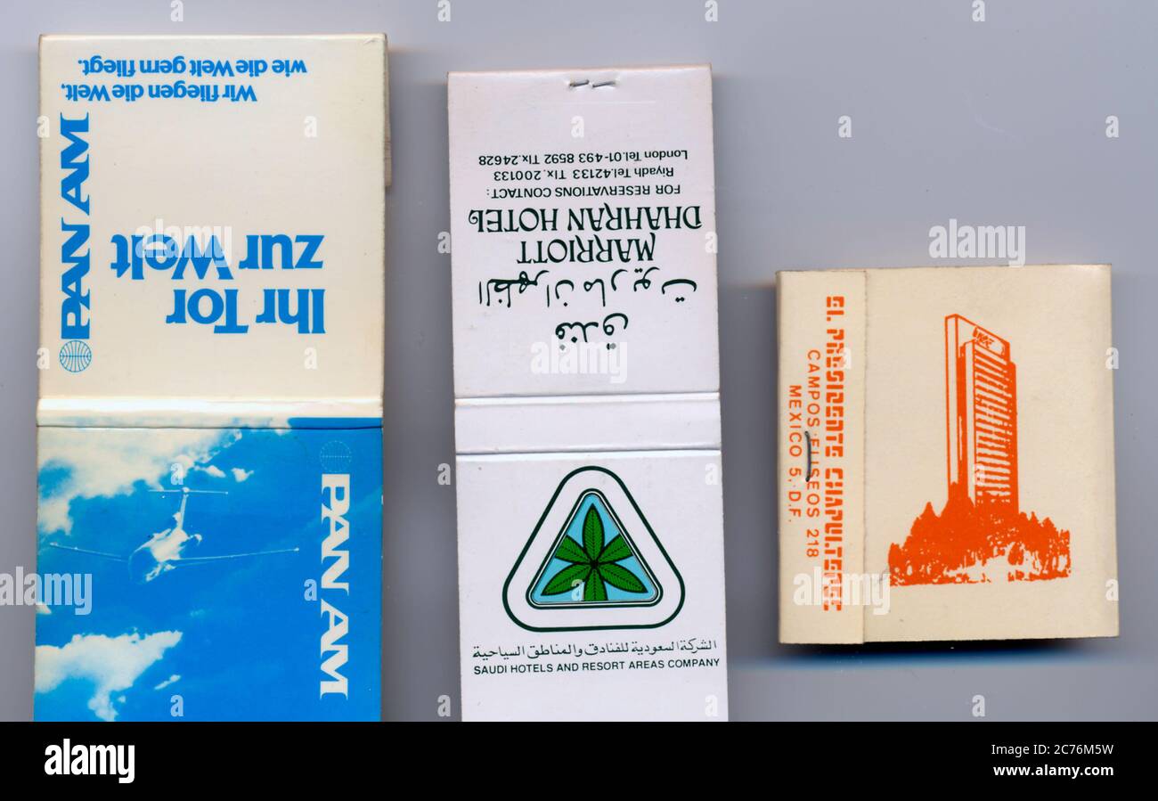 Vintage matches from the 1970s Stock Photo - Alamy