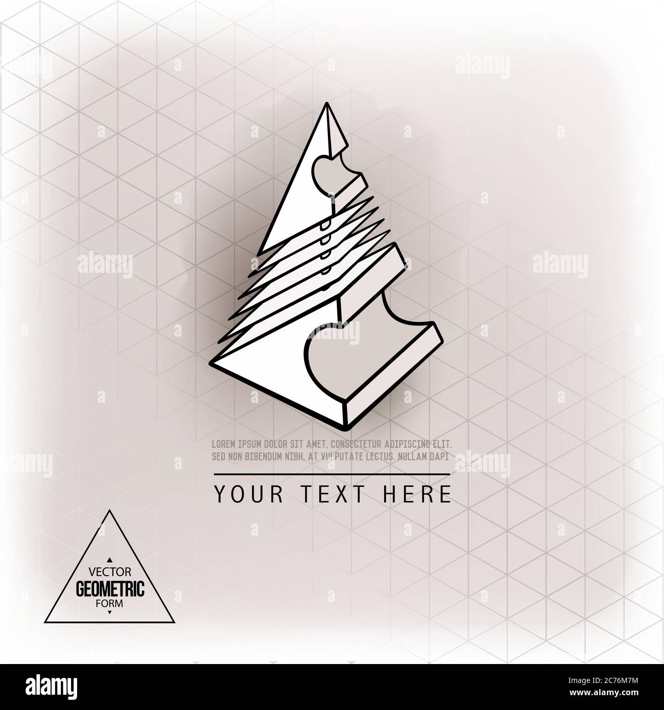 Vector geometric figure pyramid logo design Stock Vector Image & Art ...