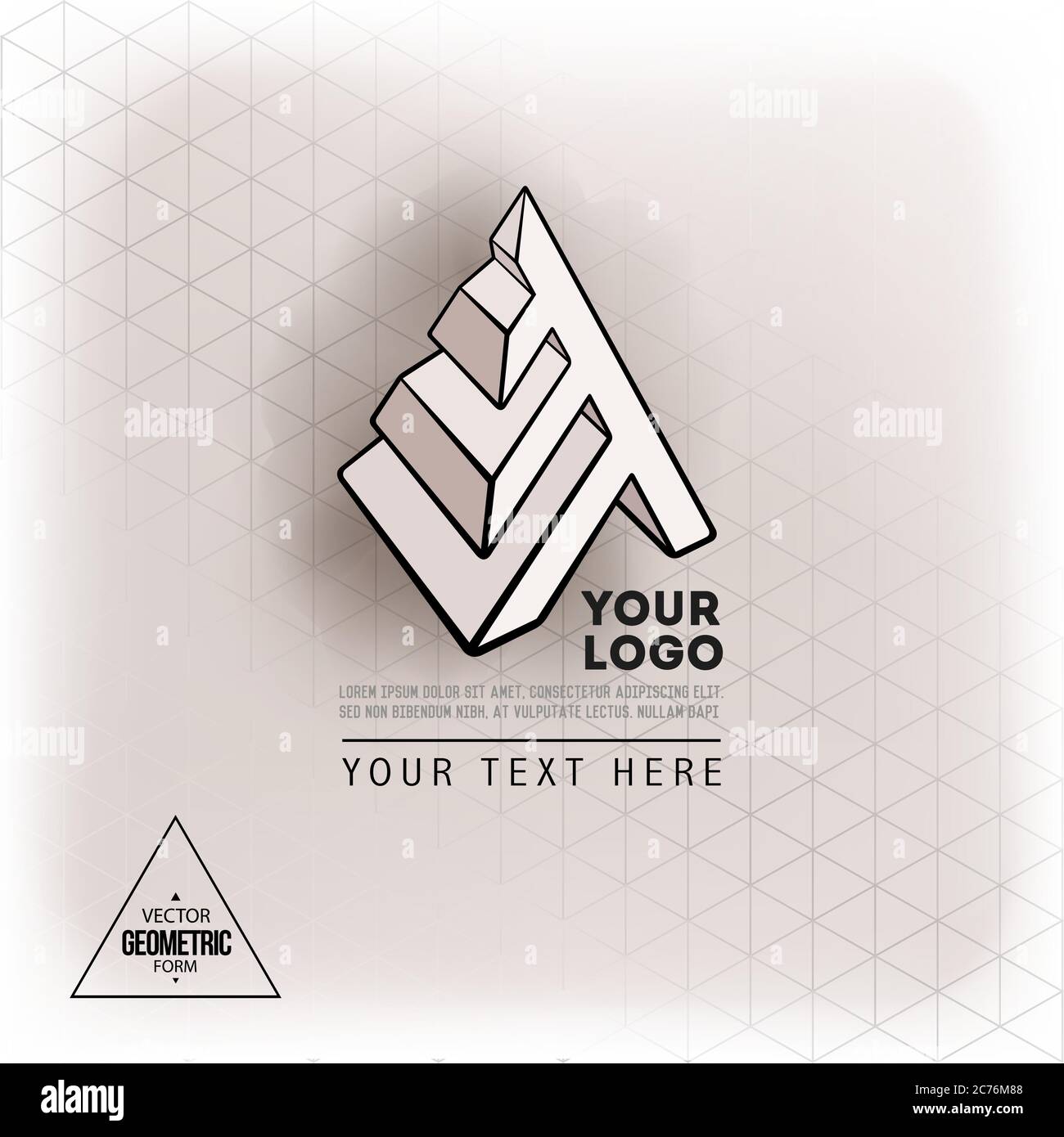 Vector geometric figure pyramid logo design Stock Vector Image & Art ...