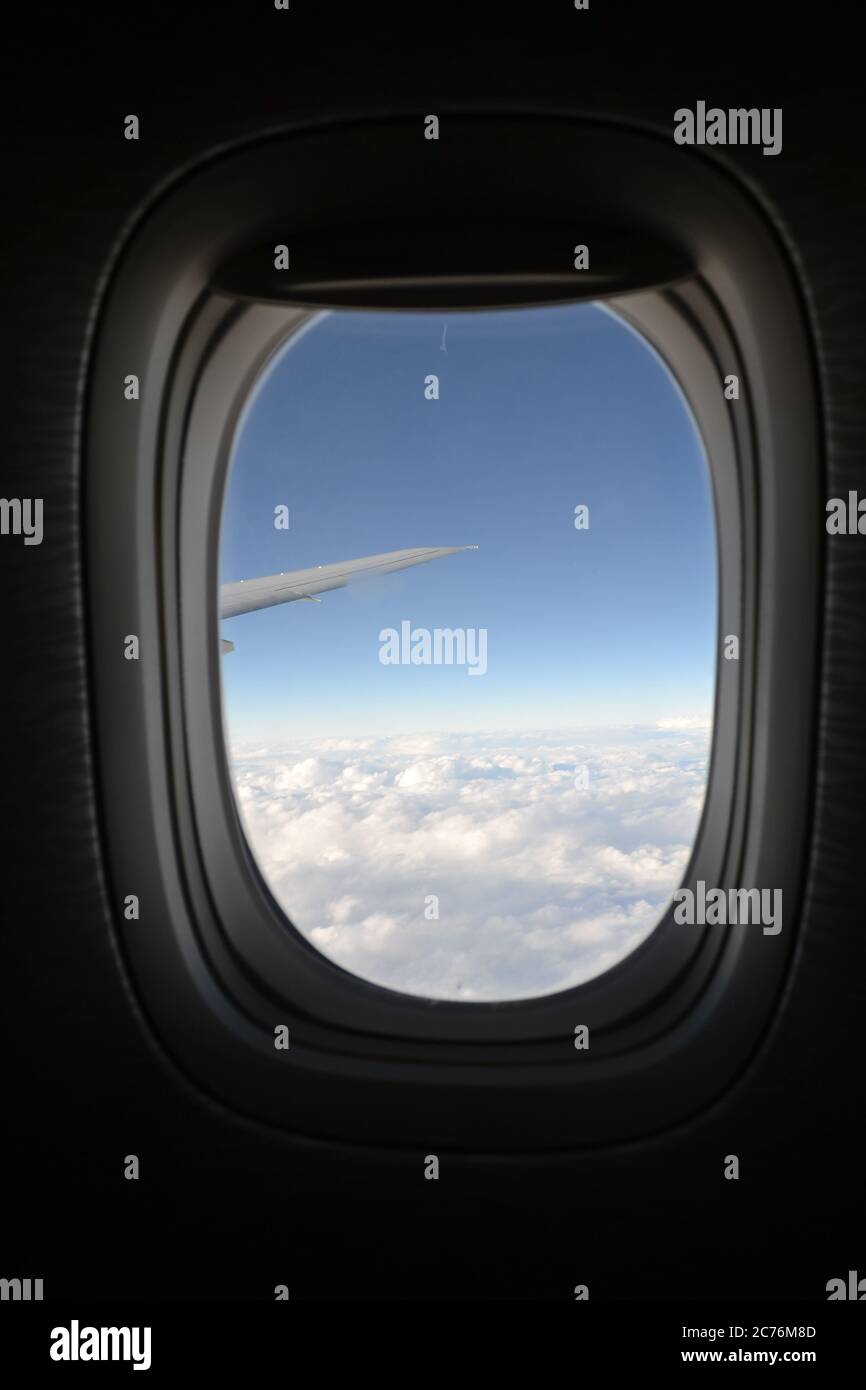 View out of the window of a plane Stock Photo - Alamy