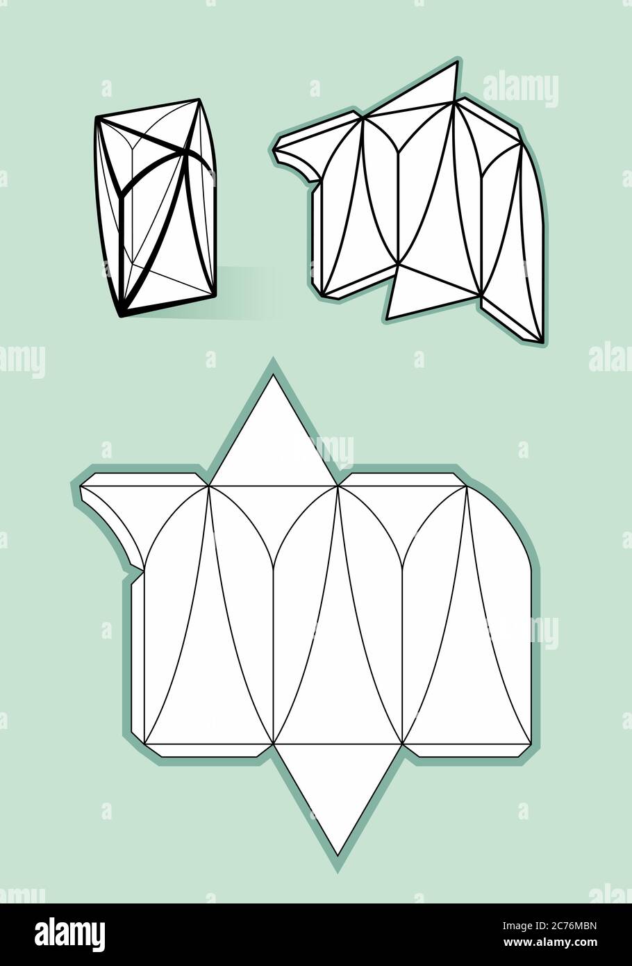 Complex form with blueprint template Stock Vector Image & Art - Alamy