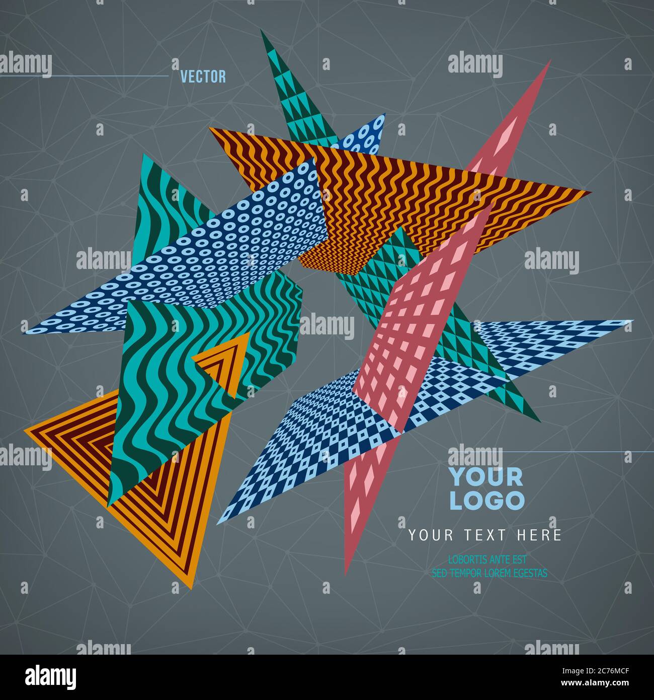 Abstract geometric modern asymmetric design Stock Vector Image & Art ...