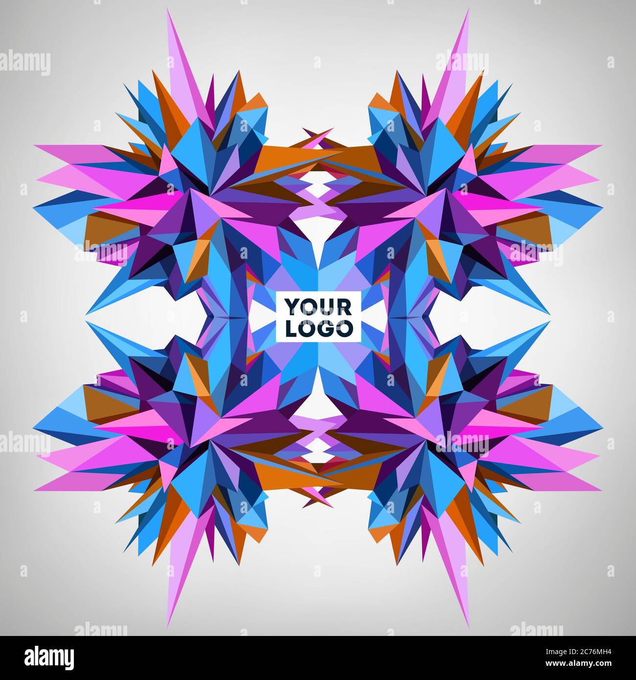 3d illustration symmetric blue Stock Vector Images - Alamy