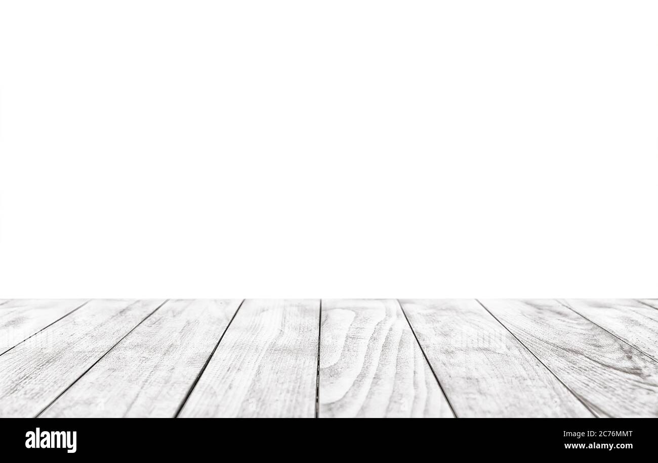White empty wooden table isolated on a white background Stock Photo - Alamy