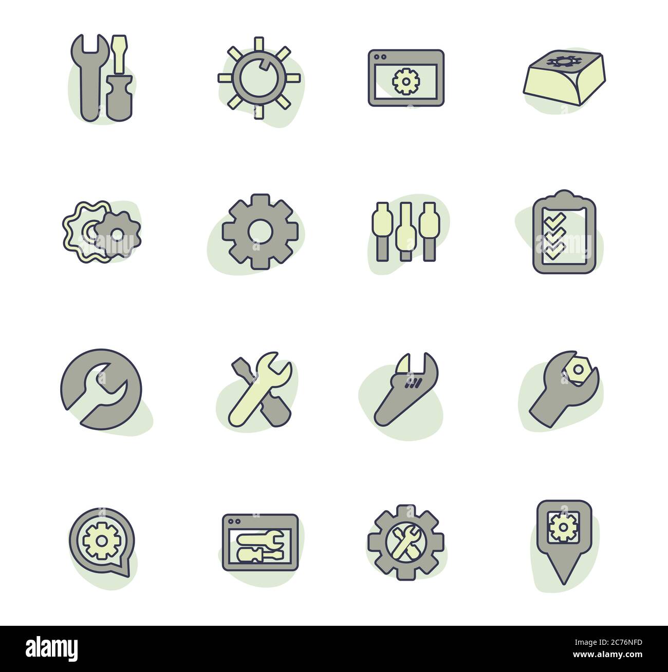 Setting icons set Stock Vector Image & Art - Alamy