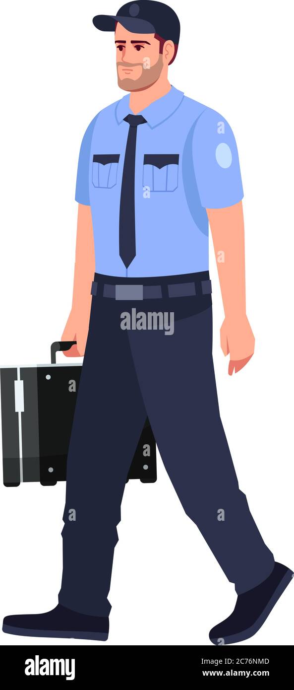 Police officer walk Stock Vector Images - Alamy