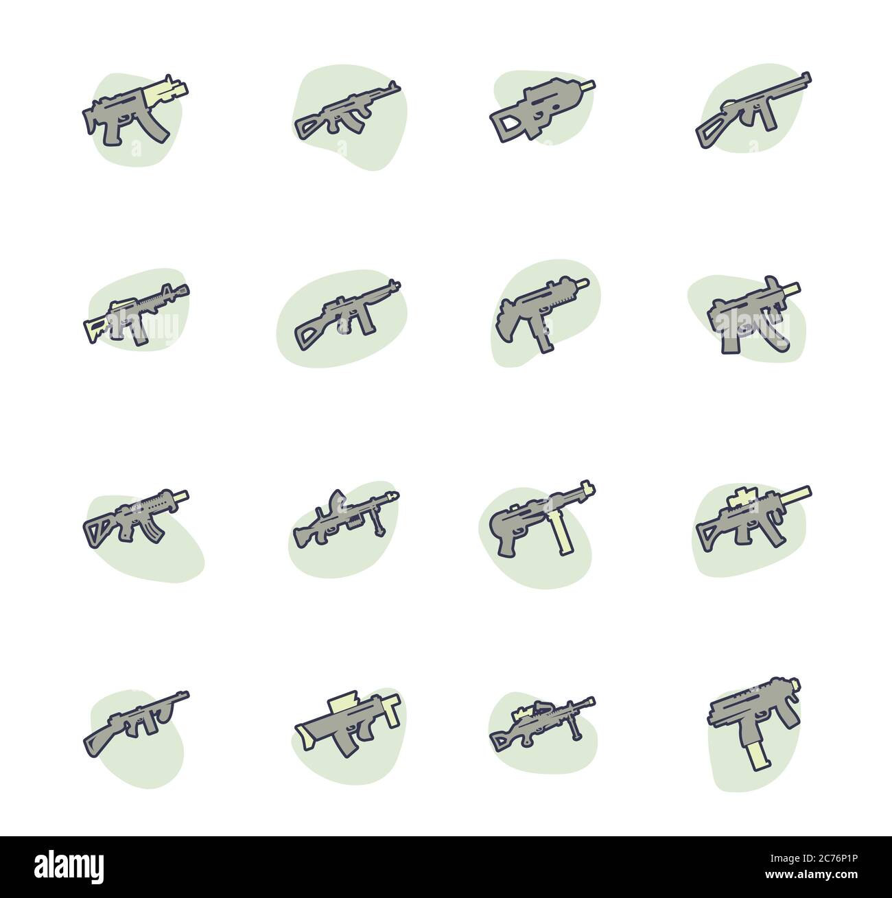 Set of hand weapons Stock Vector Image & Art - Alamy