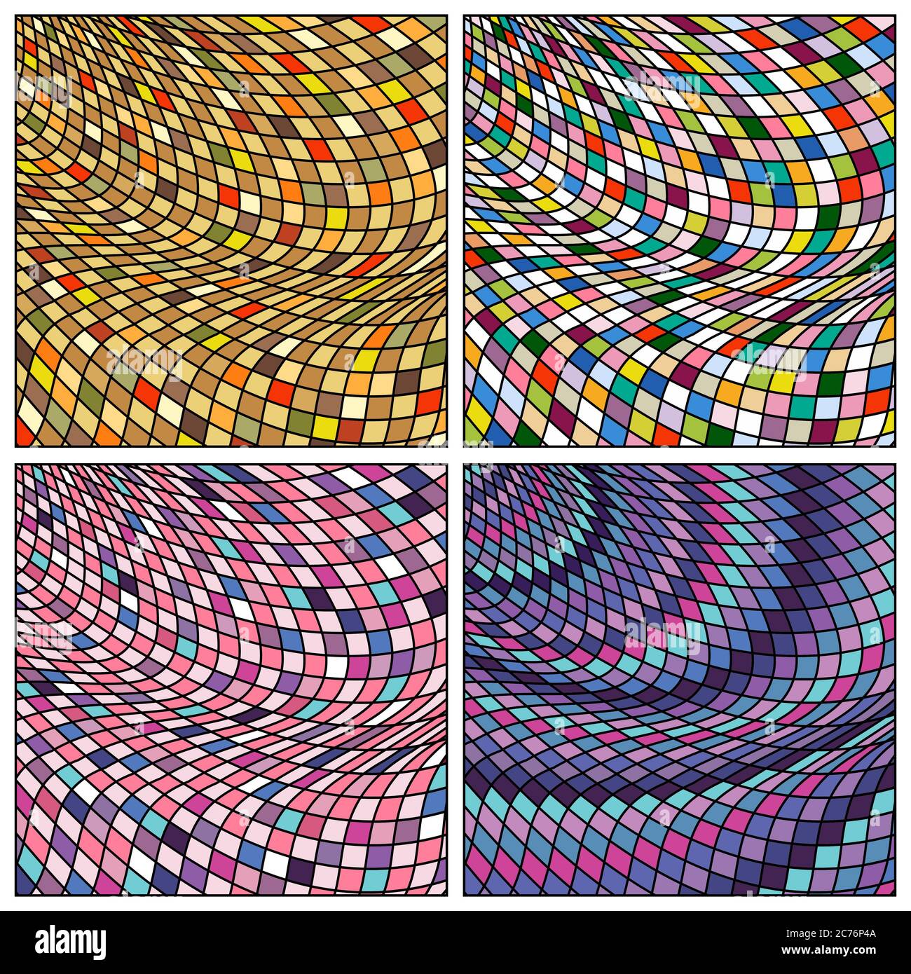 Vector abstract color grid patterns set Stock Vector Image & Art - Alamy