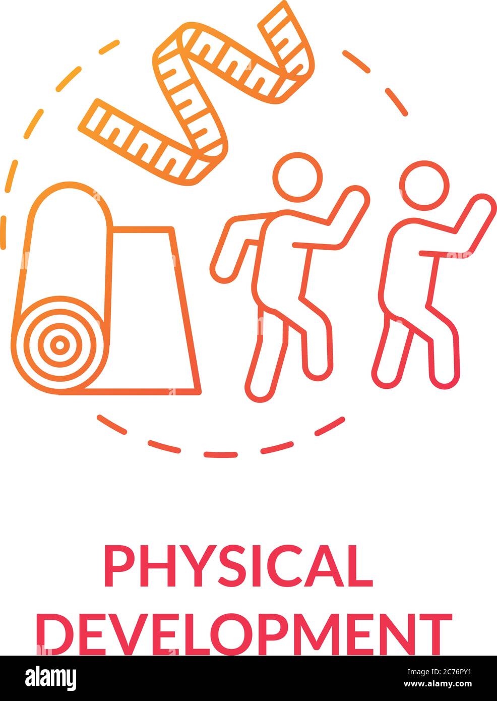 Preschoolers physical development concept icon. Childcare activities ...