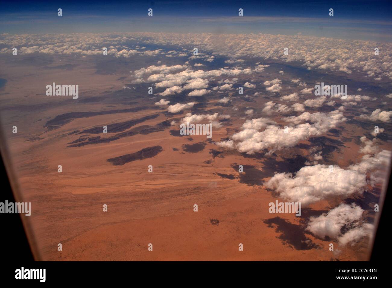 View of the Sahara desert from the window of a plane Stock Photo - Alamy