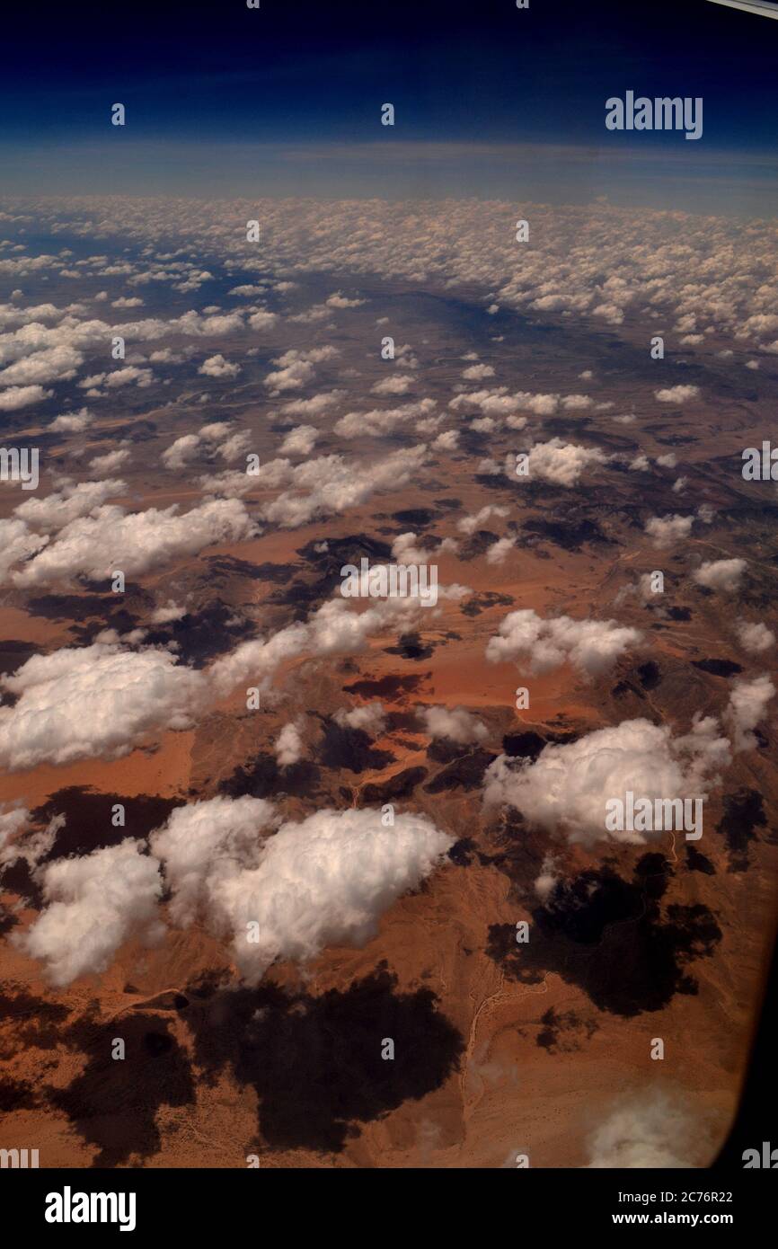 View of the Sahara desert from the window of a plane Stock Photo - Alamy
