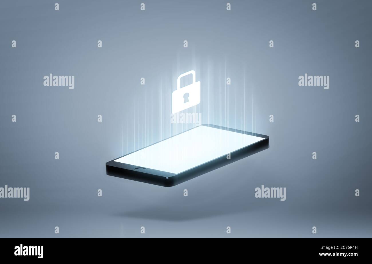 Smartphone 3D Render Illustration Stock Photo - Alamy