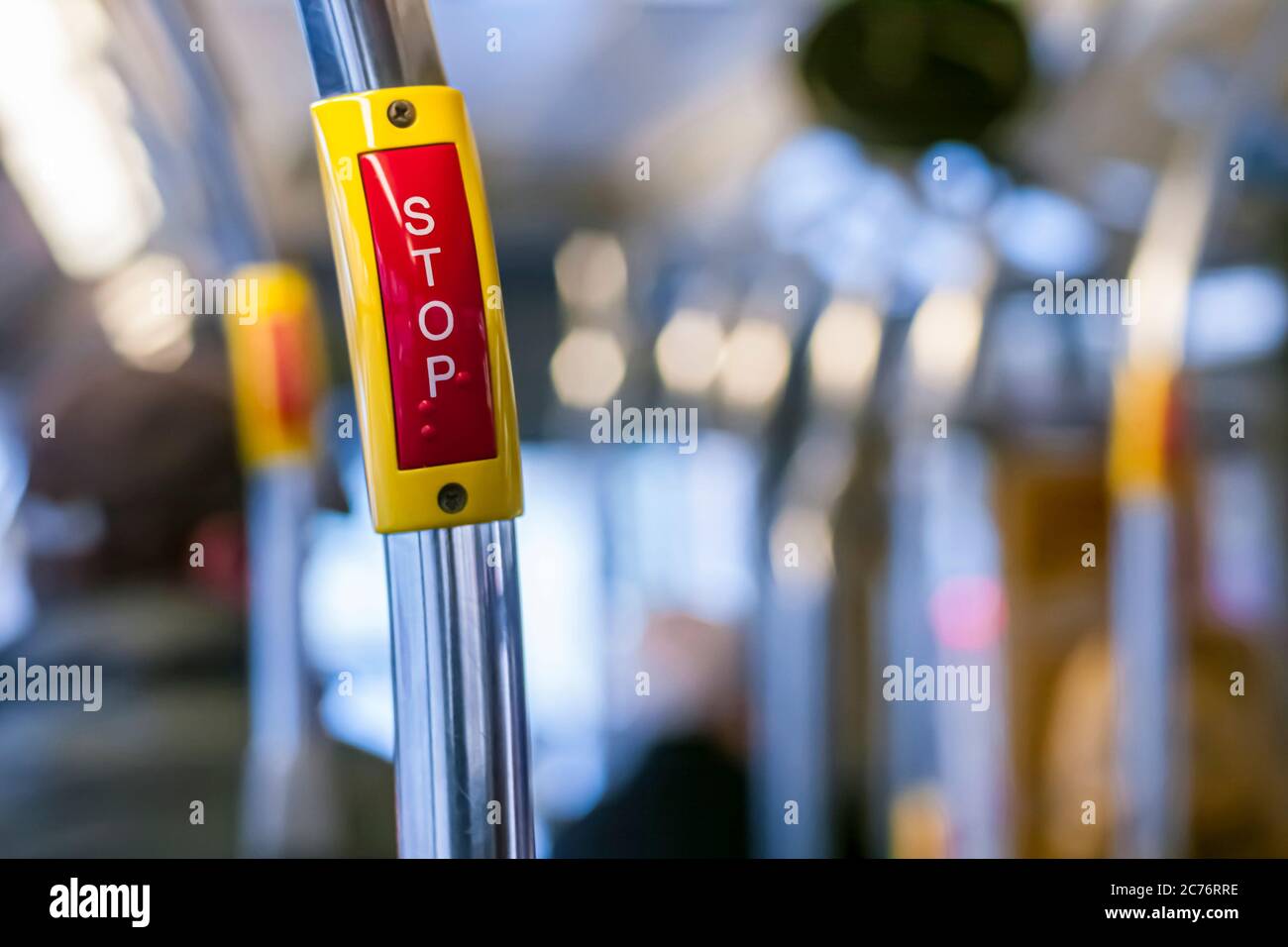 Bus stop request sign hi-res stock photography and images - Alamy