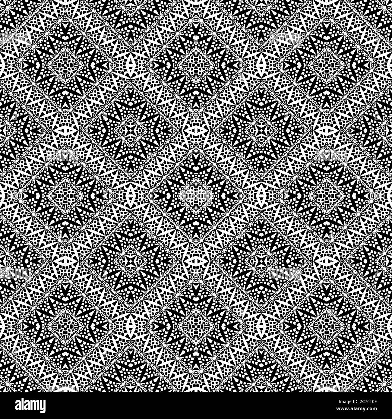 Vector abstract lace hand drawn seamless pattern Stock Vector Image ...