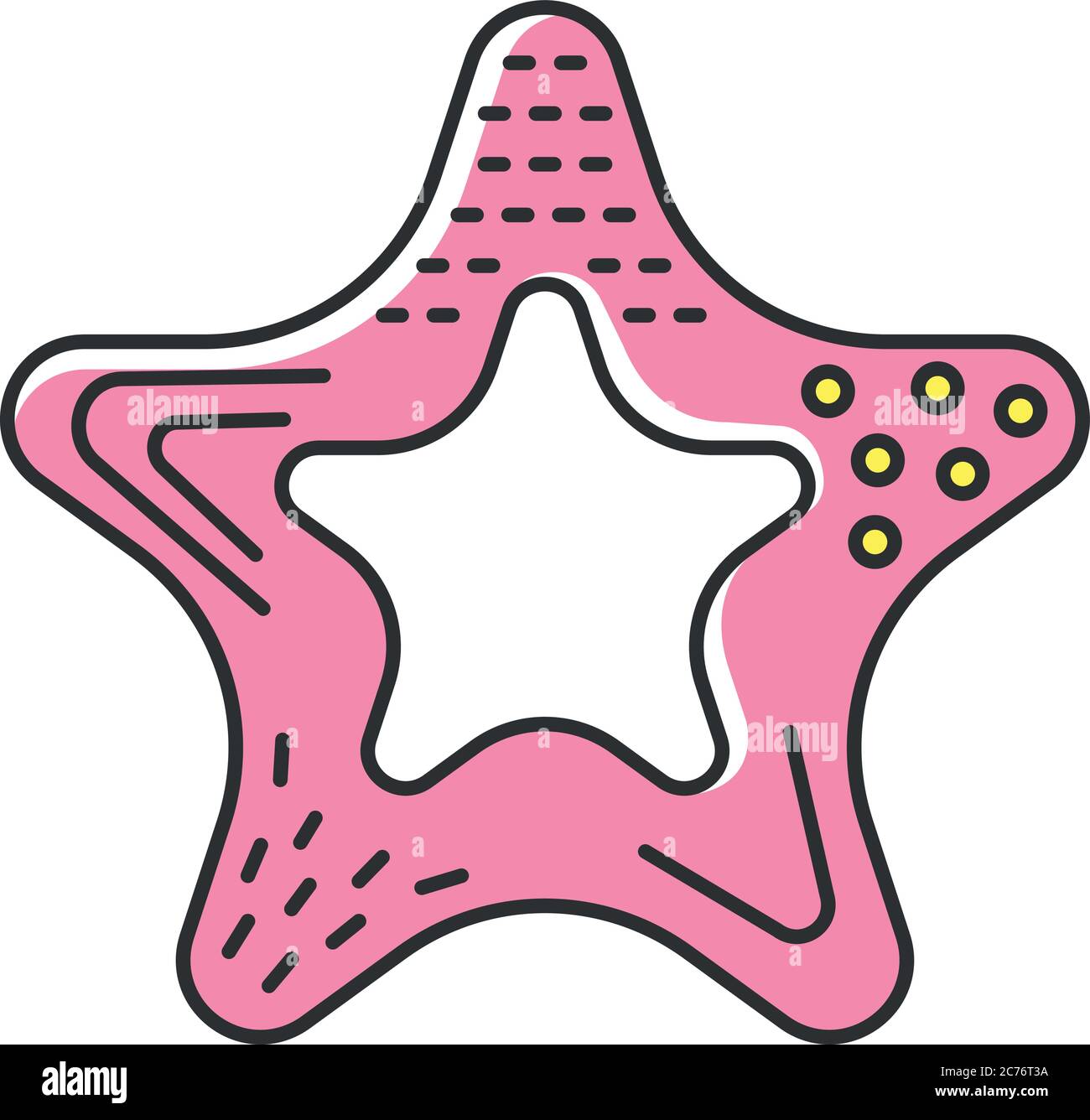 Baby teether RGB color icon. Infants safe chewing toys. Oral health ...